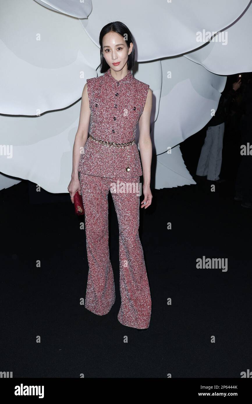 Ning Chang attends the Chanel Womenswear Fall Winter 2023-2024 show as part of Paris Fashion ...