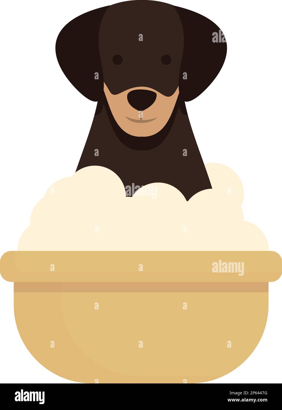 Dogs spa icon cartoon vector. Dog bath. Animal shower Stock Vector ...