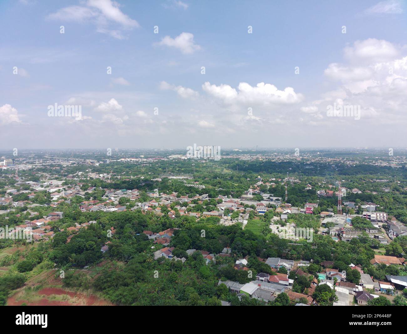 aerial view of residential area filled with greenery Stock Photo - Alamy