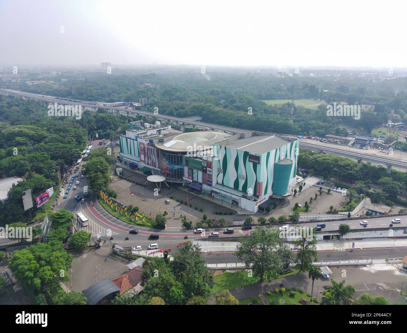 Jakarta, Indonesia - October, 22 2022. 4K footage aerial view of a ...