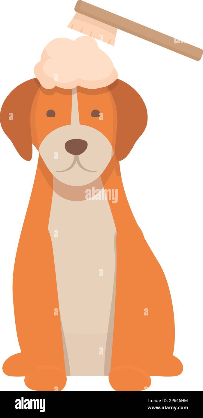 Care dog wash icon cartoon vector. Spa animal. Canine pet Stock Vector ...