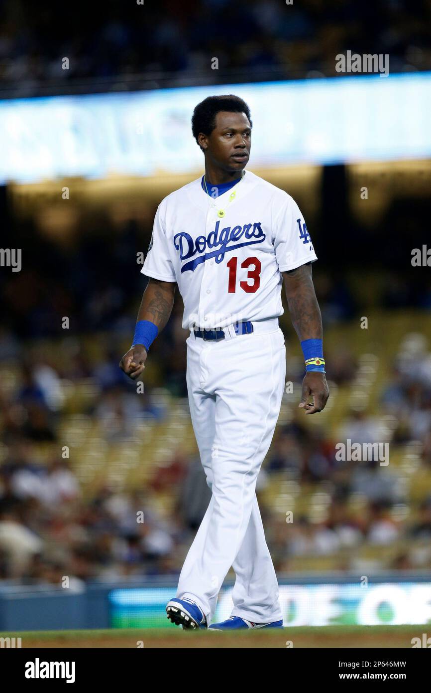Hanley Ramirez #13 of the Los Angeles Dodgers during a game against the ...