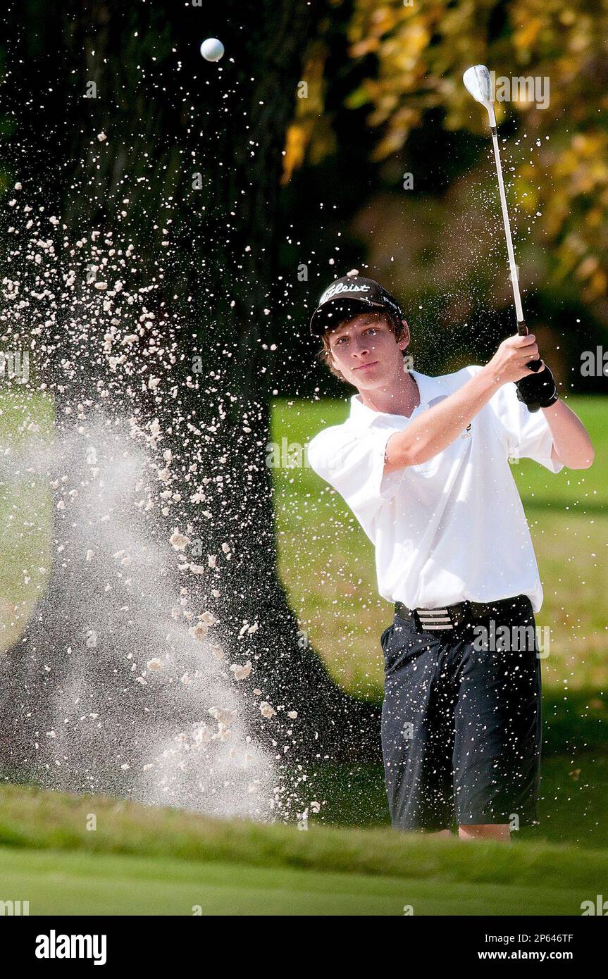 Middlesboro's Eric Francis hits from the bunker during the Leachman ...