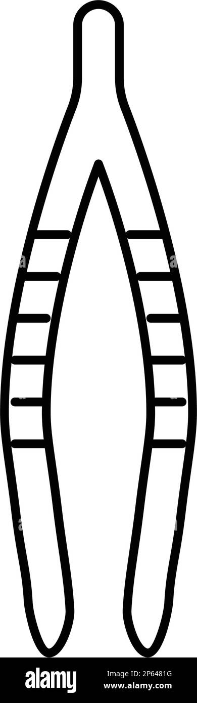 forceps chemical glassware lab line icon vector illustration Stock ...