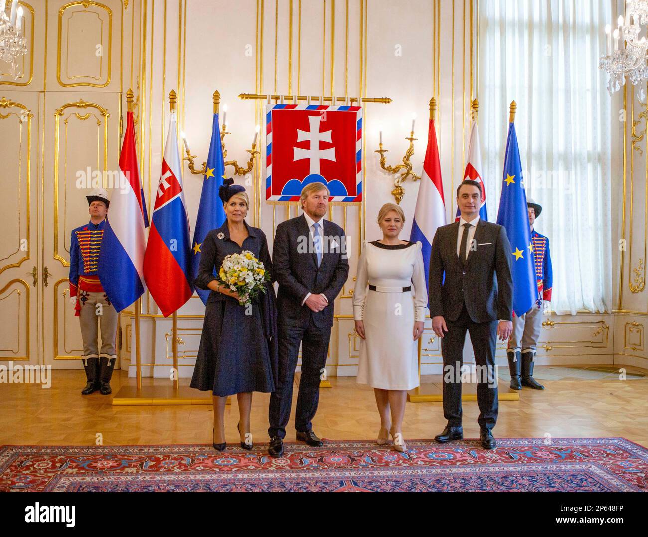 Bratislava, on March 07, 2023, King Willem-Alexander and Queen Maxima ...