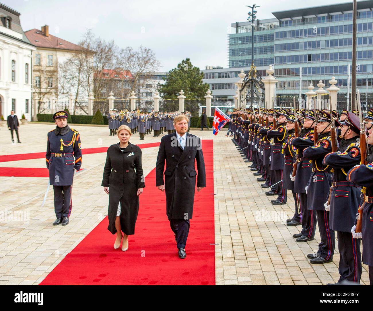 Bratislava, on March 07, 2023, King Willem-Alexander and Queen Maxima ...