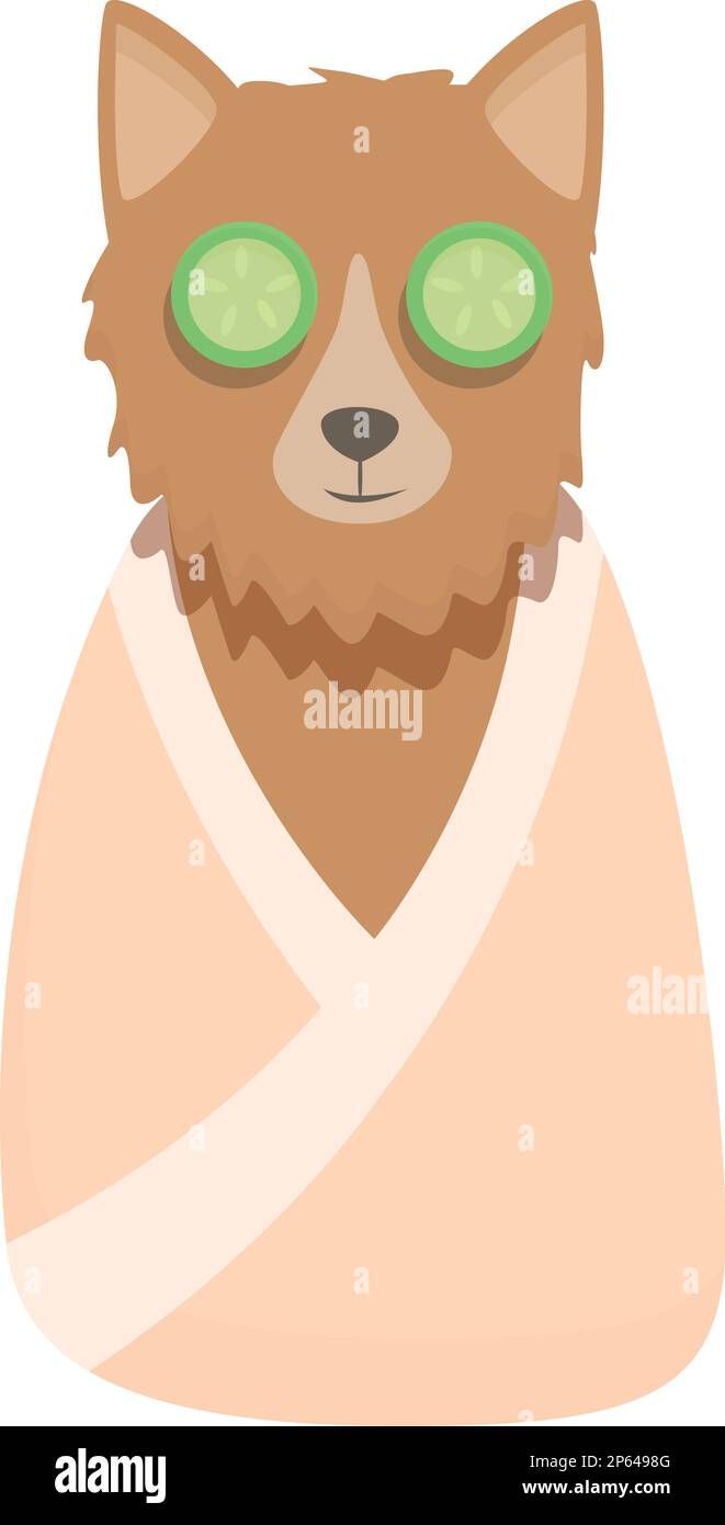 Cat spa icon cartoon vector. Dog animal. Puppy care Stock Vector Image ...