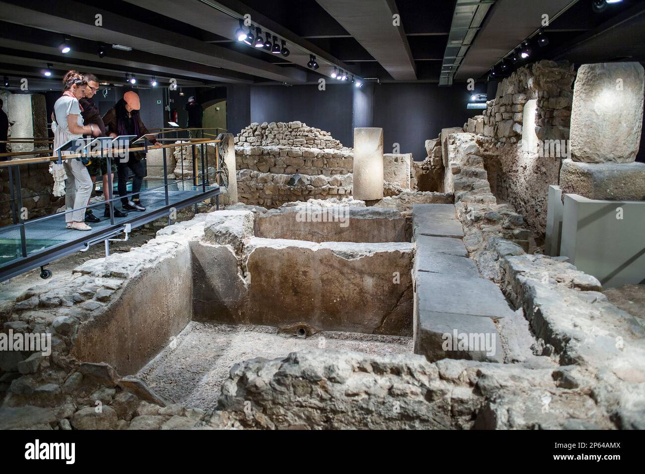 MUHB, City History Museum ,Plaça del Rei, Barcelona, Spain Stock Photo ...