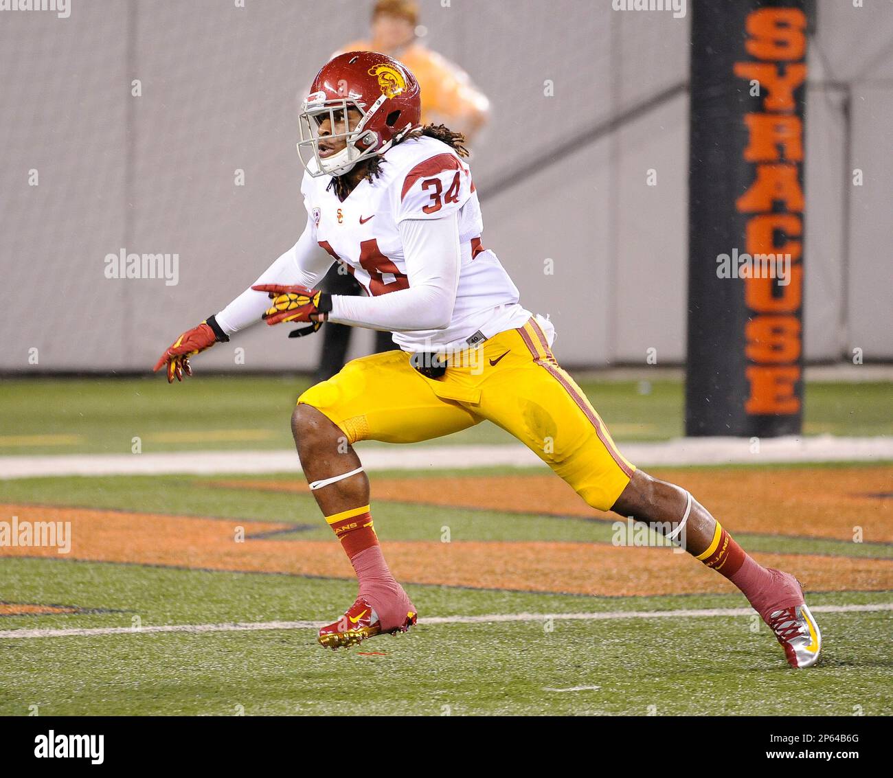 USC Trojans Tony Burnett (34) in action during a game against the ...