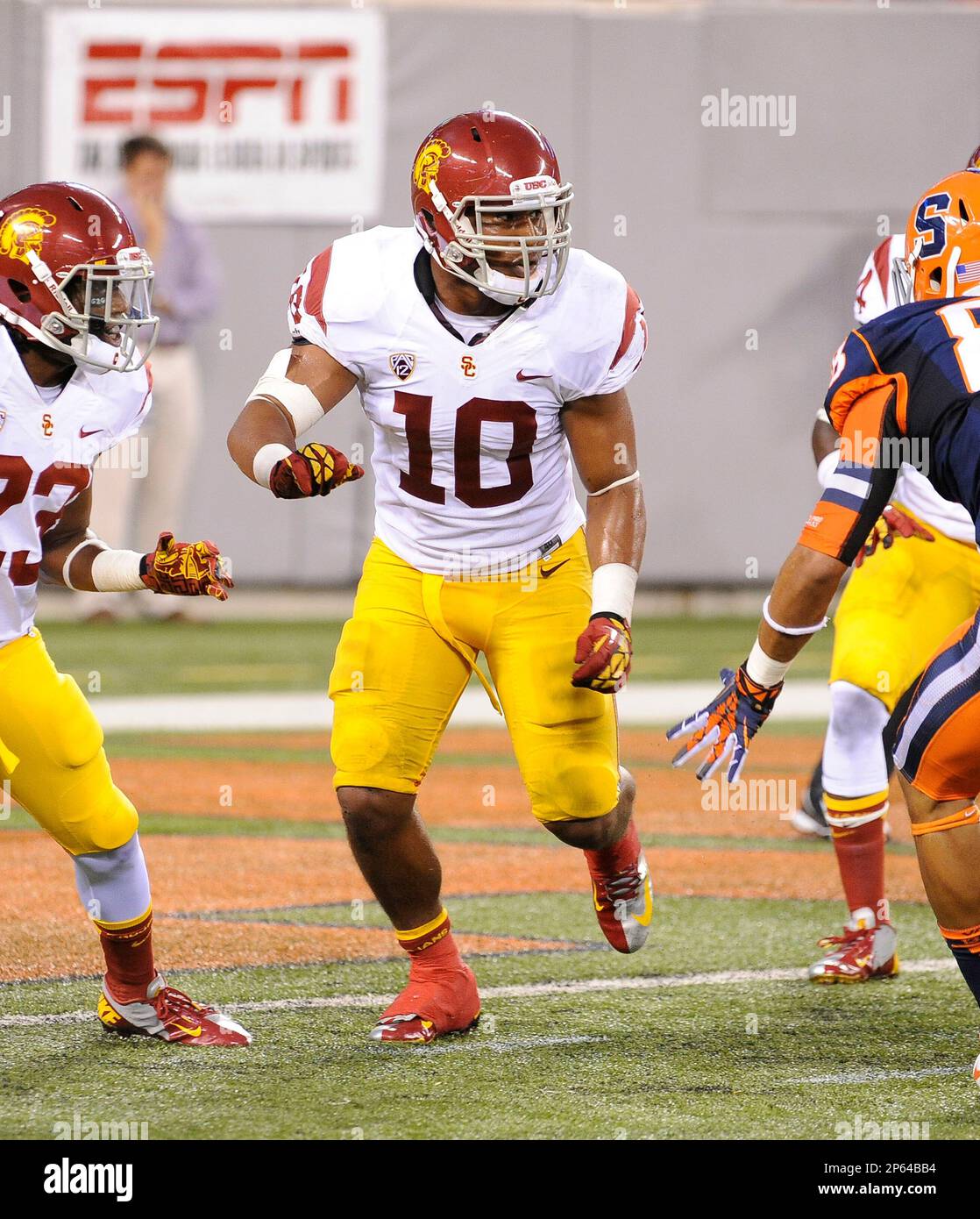 USC Trojans Hayes Pullard (10) in action during a game against the ...