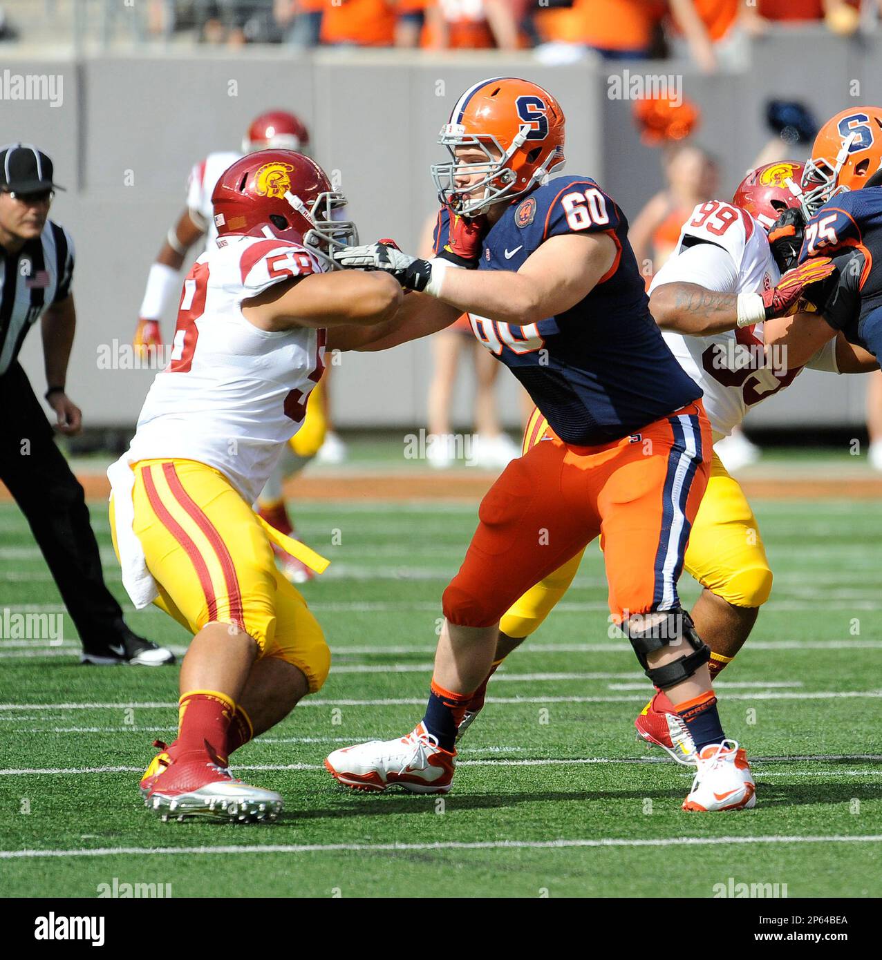 Syracuse Orange Sean Hickey (60) in action during a game against the ...