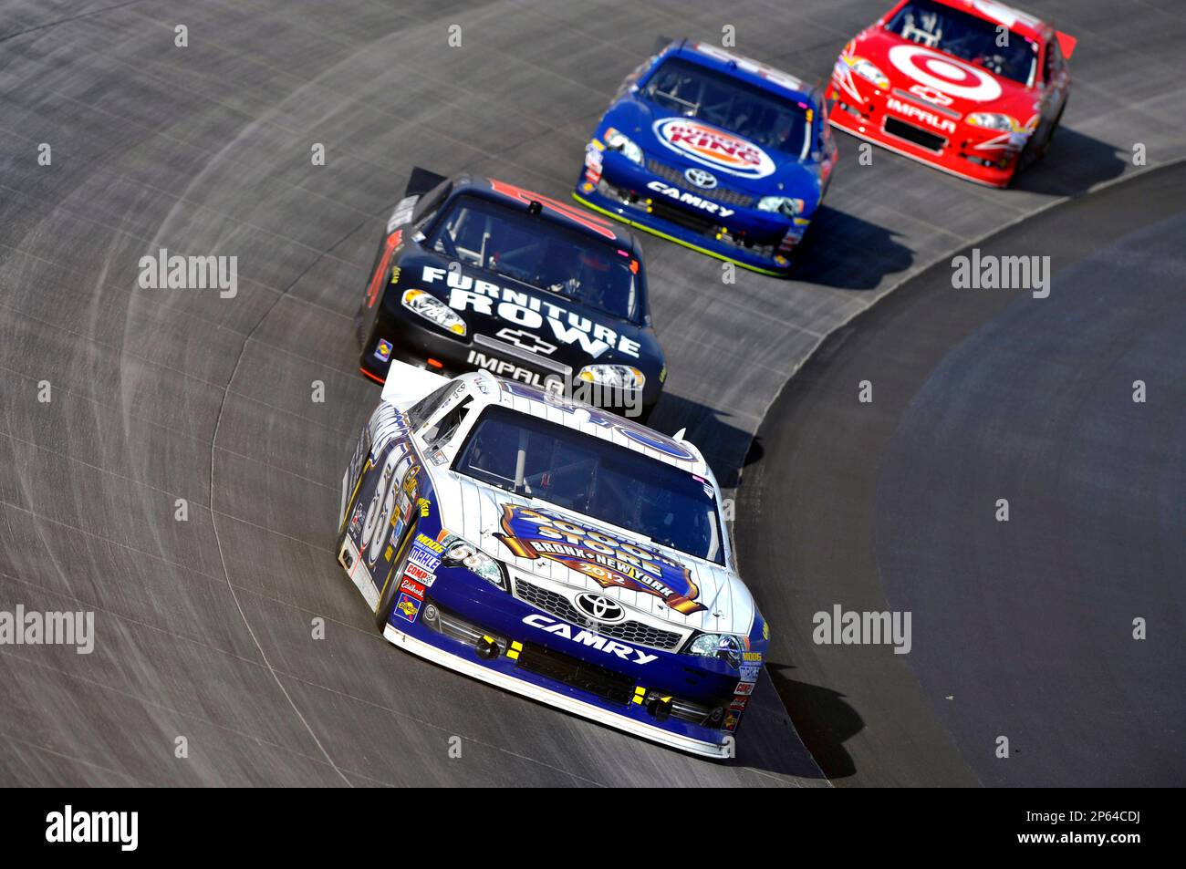 Mark Martin (55) during the NASCAR Sprint Cup Series auto race at Dover ...