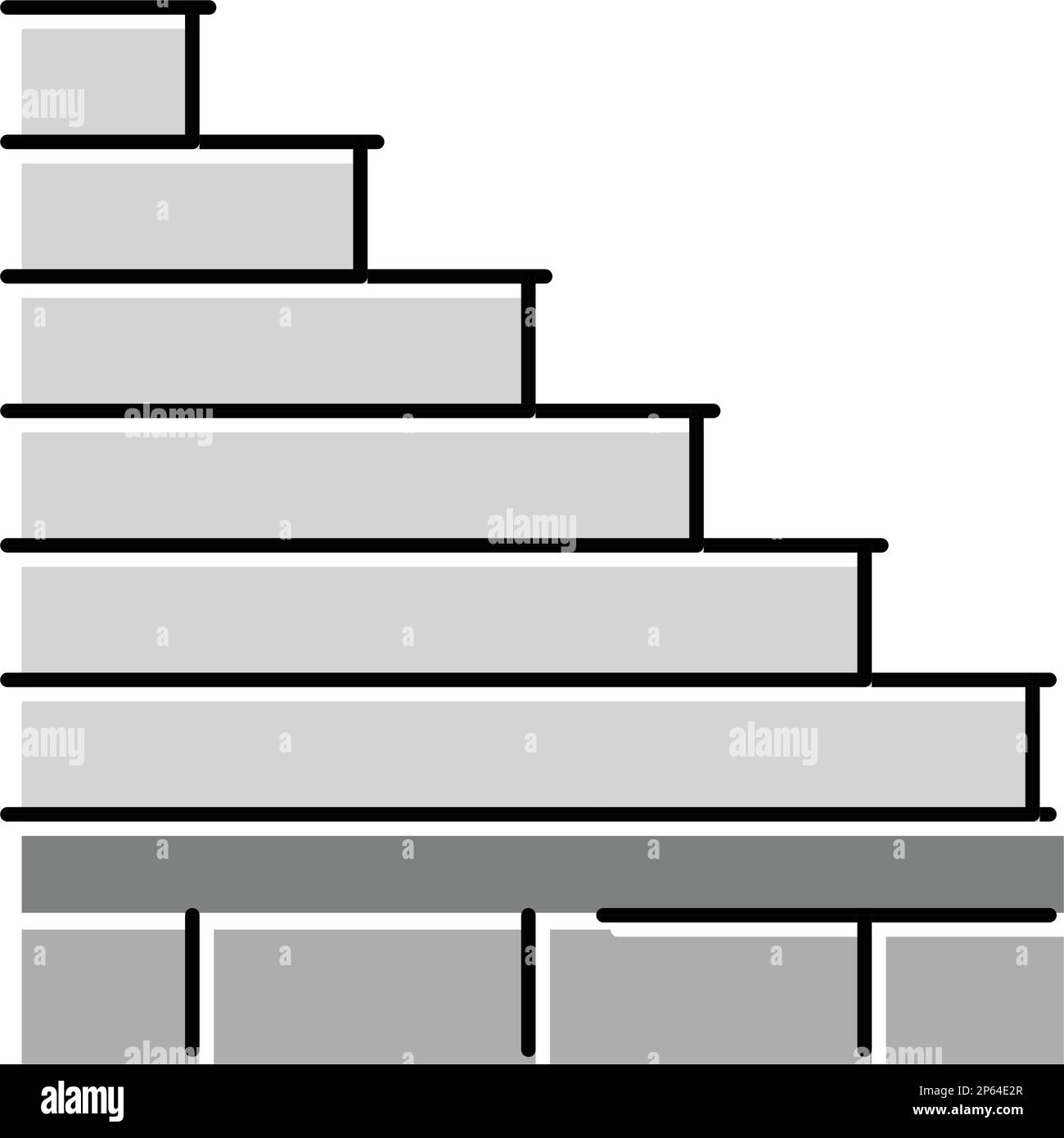 stairs building structure color icon vector illustration Stock Vector ...