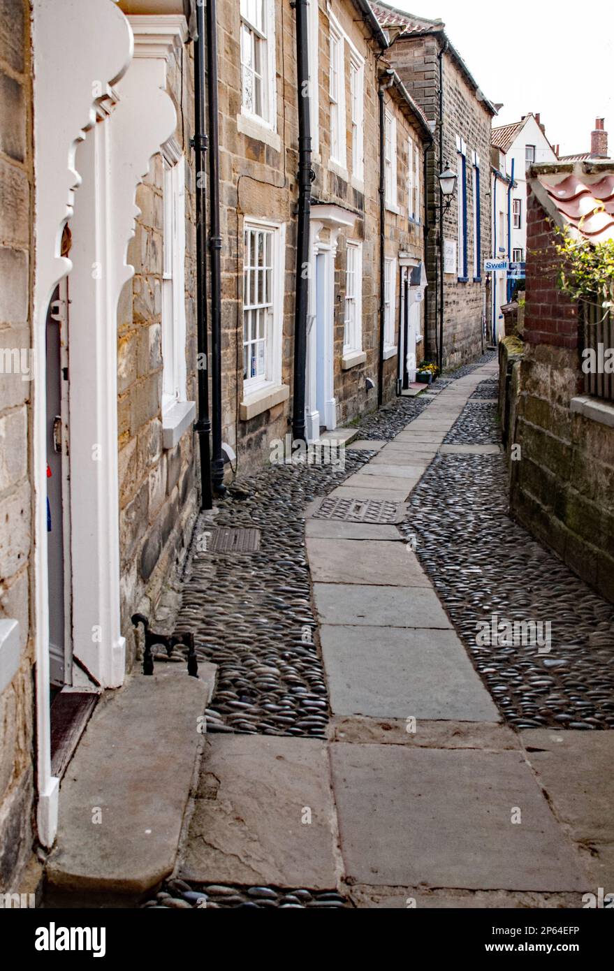 Robin Hood's Bay a small village on the East coast of Yorkshire,below ...