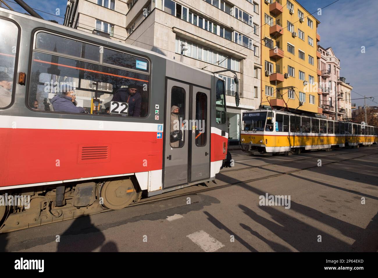 Bulgaria, Sofia, Town center, Tram Stock Photo - Alamy