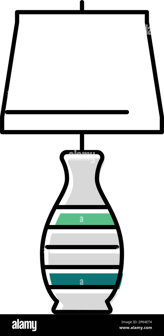 room table lamp color icon vector illustration Stock Vector Image & Art ...