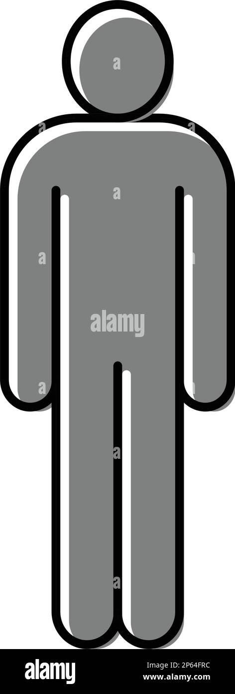 stand man people color icon vector illustration Stock Vector Image ...