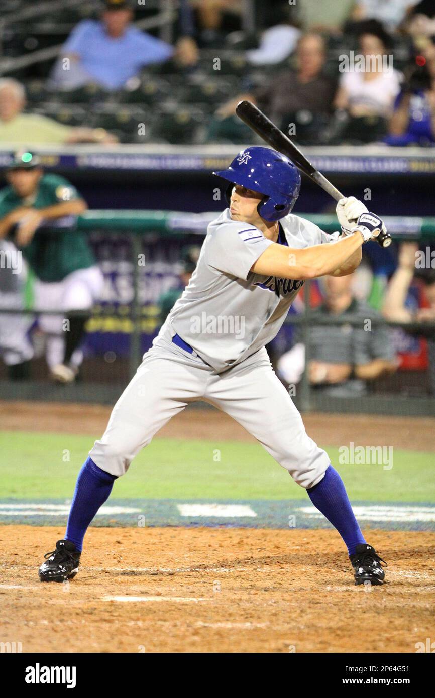 Adam Greenberg of Team Israel at bat during a game against Team South ...