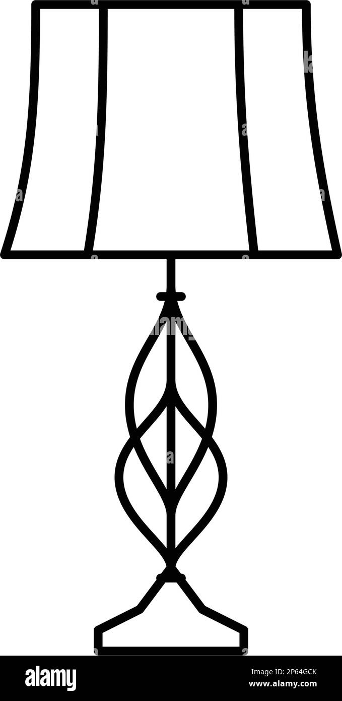 decor table lamp line icon vector illustration Stock Vector Image & Art ...