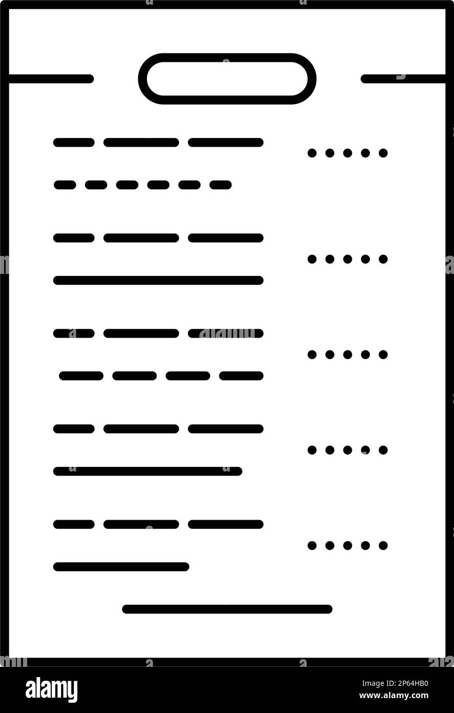 test exam paper document line icon vector illustration Stock Vector ...