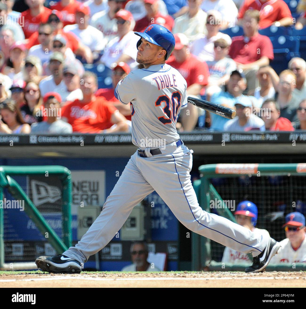 New York Mets Josh Thole (30) in action during a game against the ...