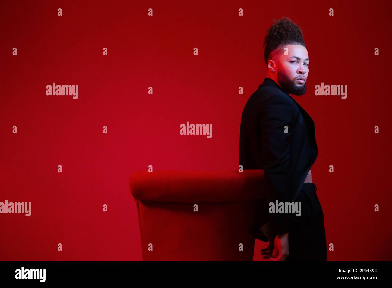 Handsome male model red hi-res stock photography and images - Alamy