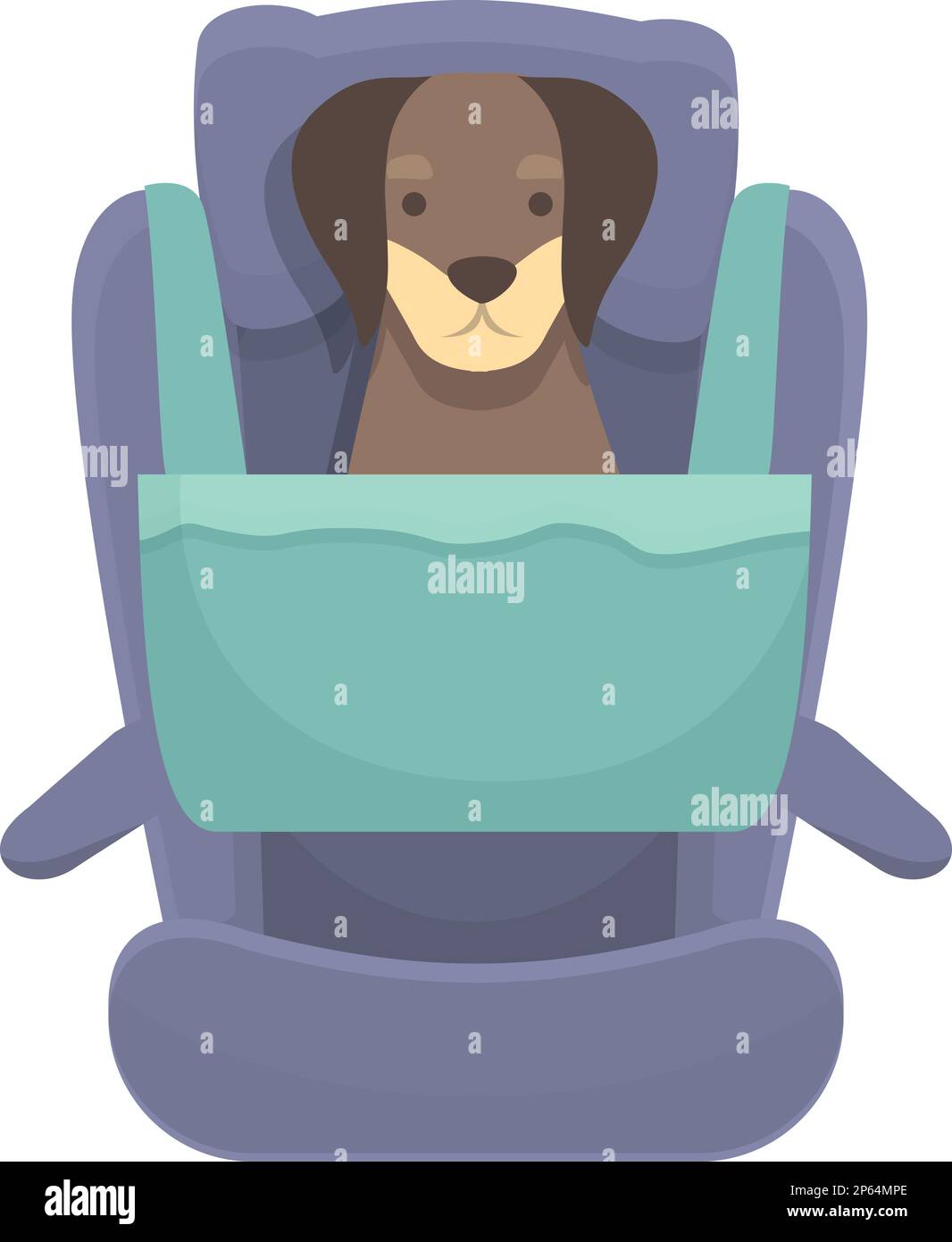 Auto puppy seat icon cartoon vector. Dog travel. Animal drive Stock ...