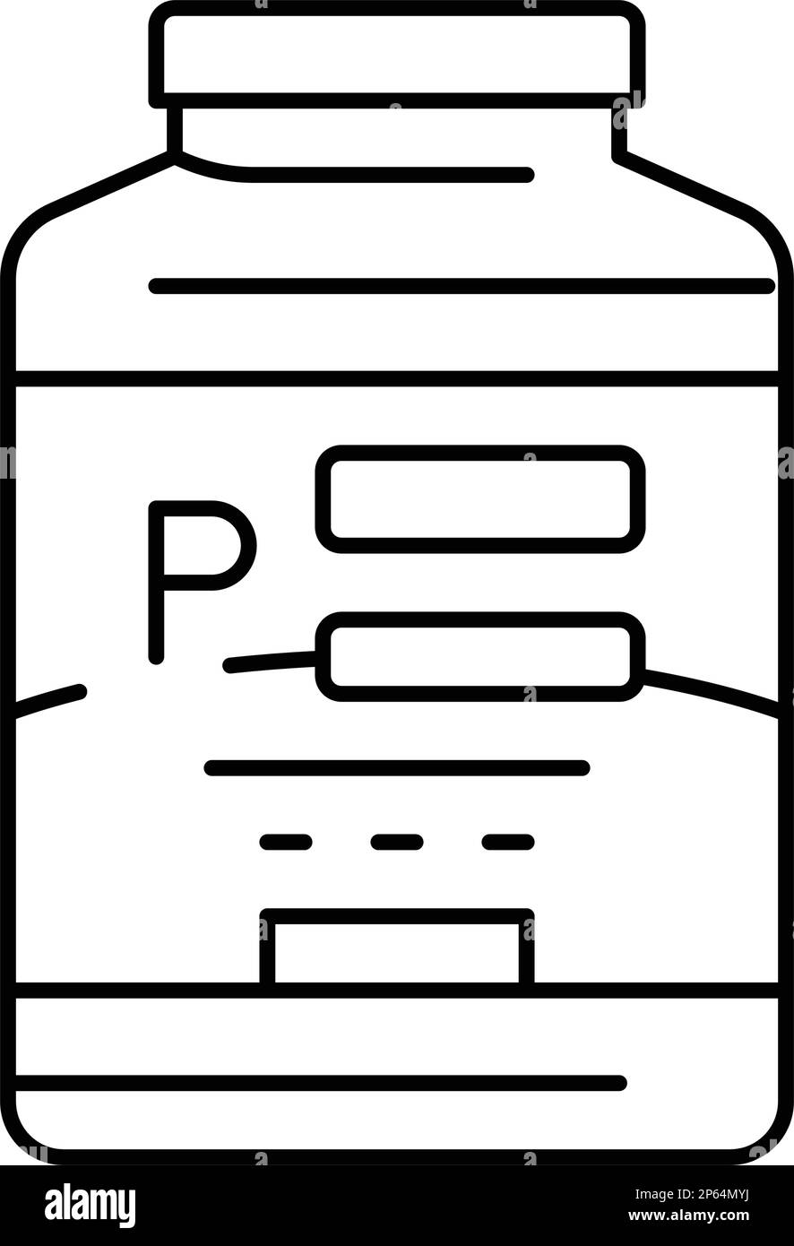 whey protein milk product dairy line icon vector illustration Stock ...