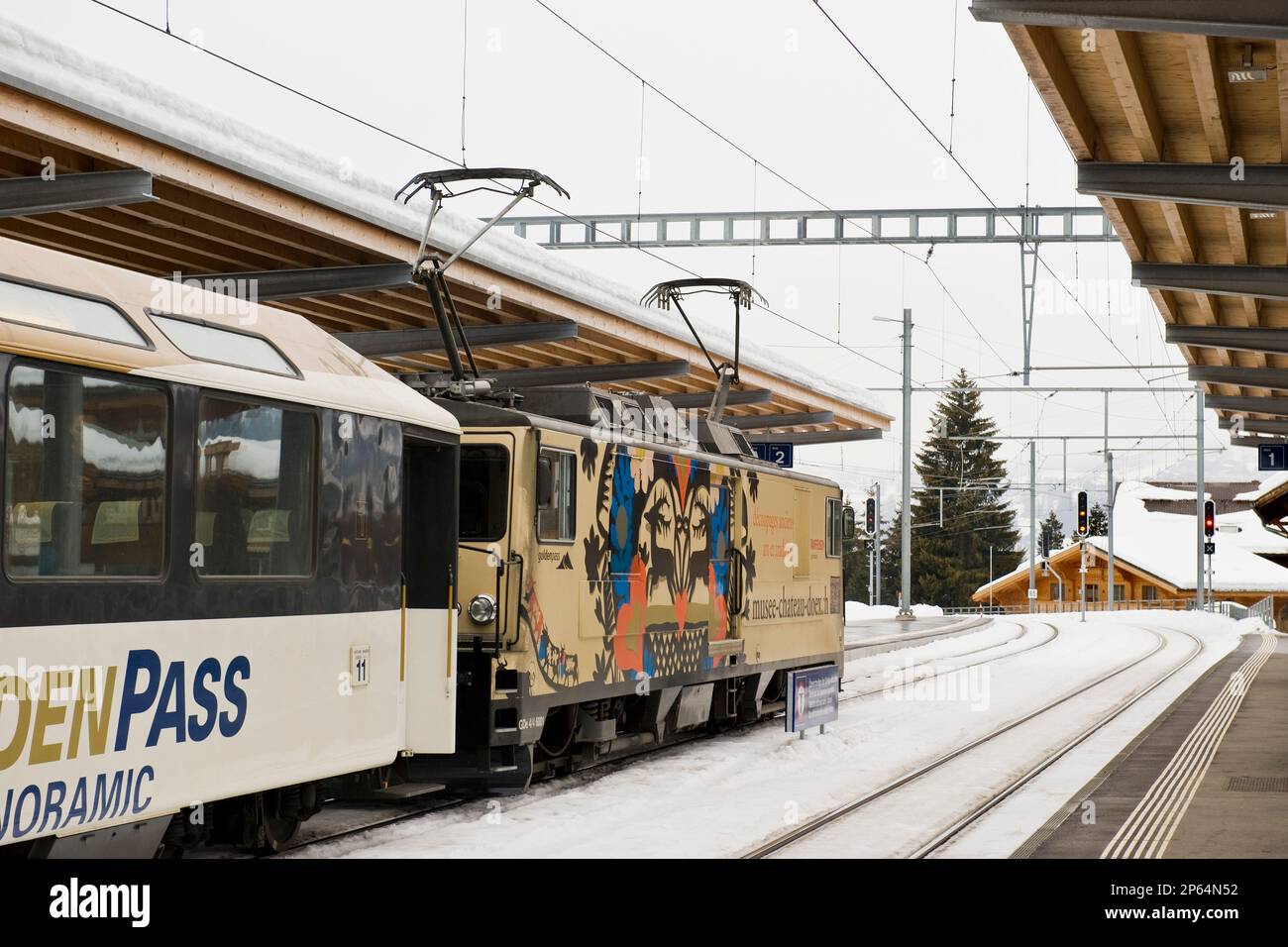 Switzerland train gstaad hi-res stock photography and images - Alamy