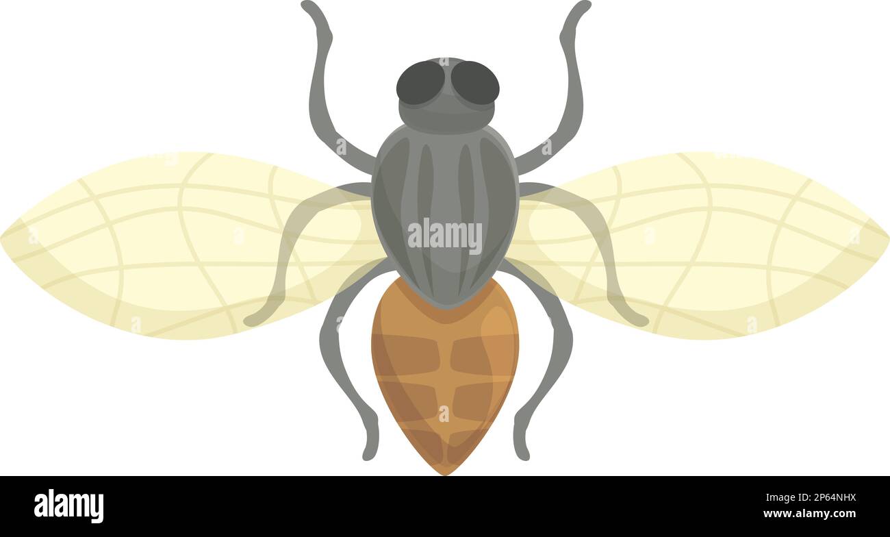 Nature tsetse fly icon cartoon vector. Africa insect. Drop ancient ...