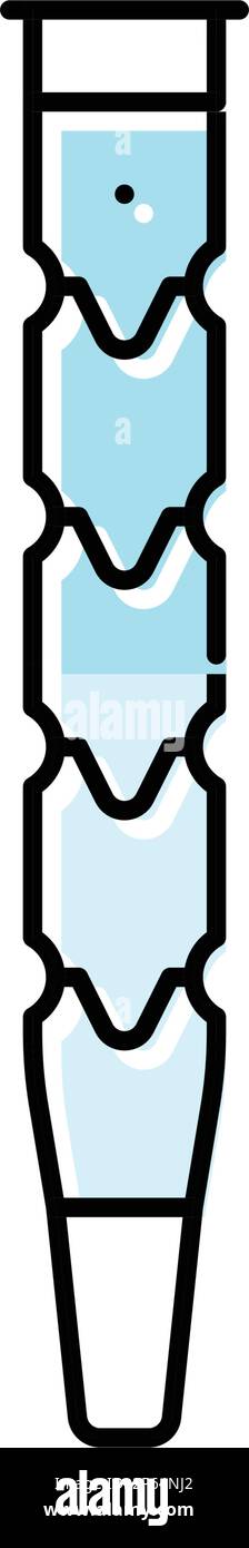 fractionating column chemical glassware lab color icon vector ...