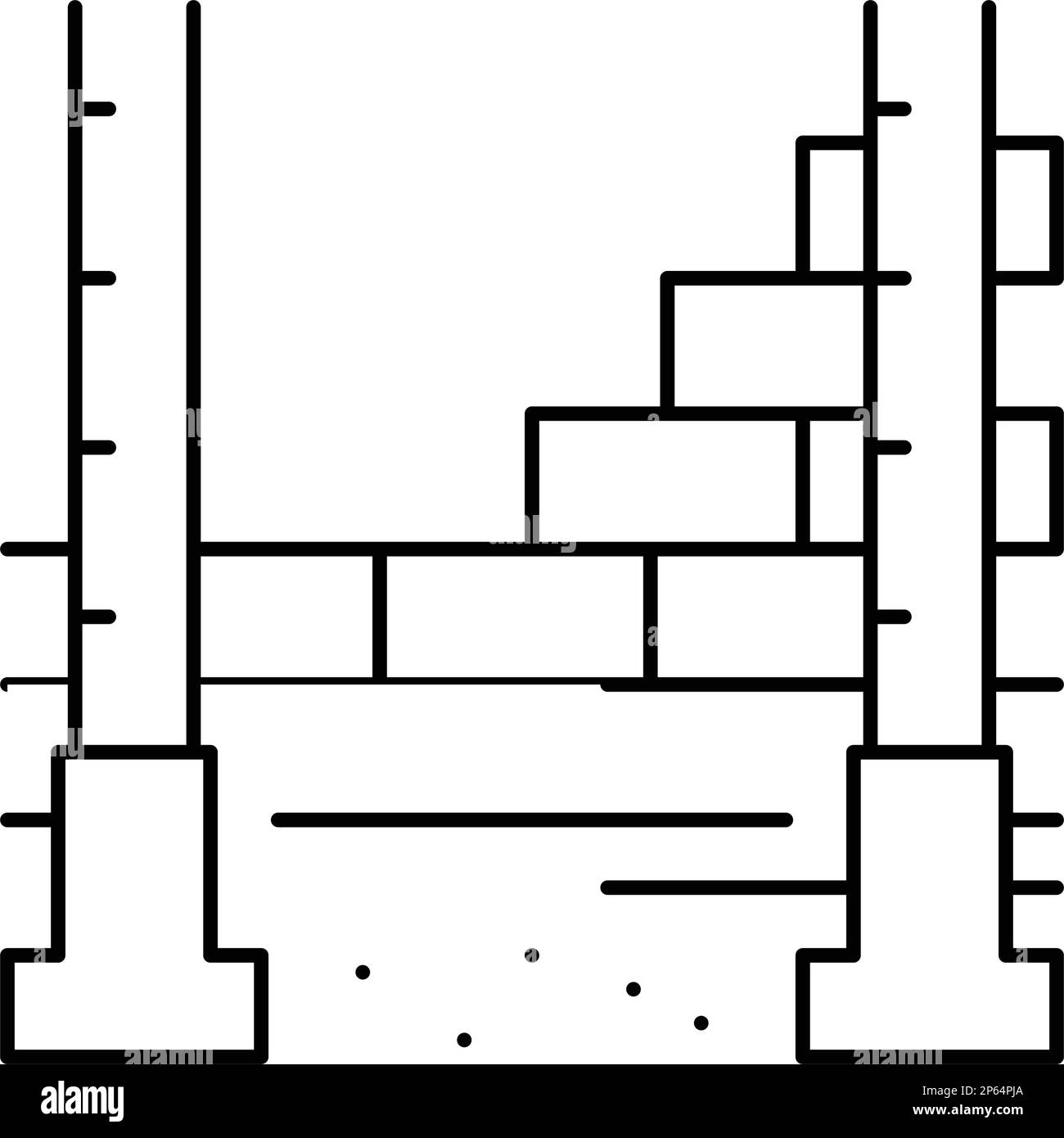 columns building structure line icon vector illustration Stock Vector ...