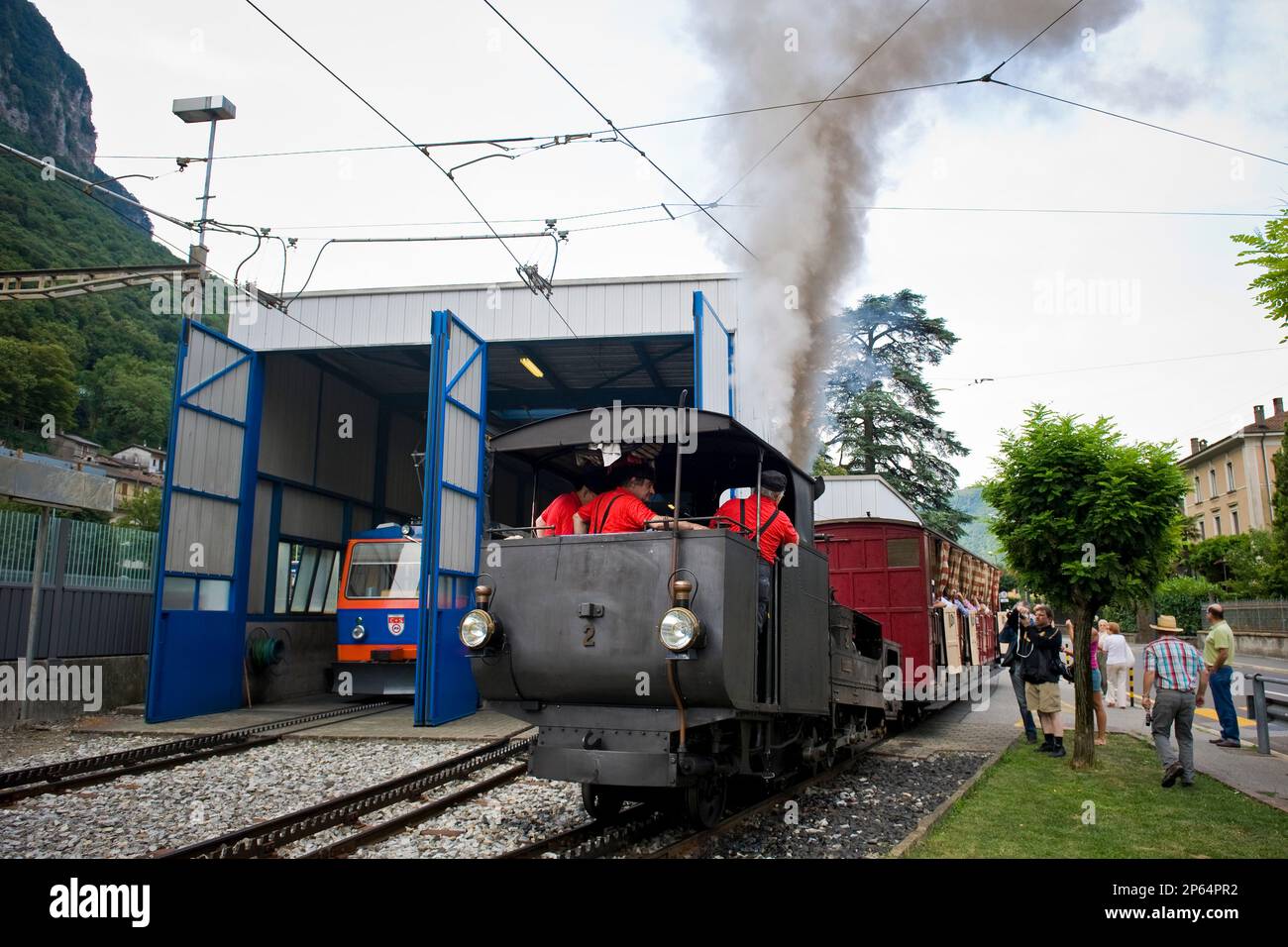 Switzerland, Canton Ticino, Monte Generoso Railway, steam train Stock ...