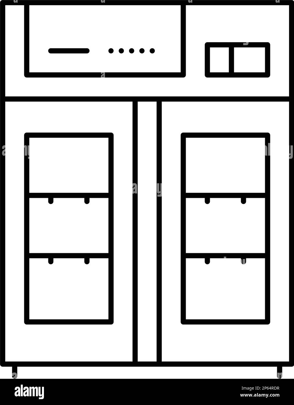 food dehydrator line icon vector illustration Stock Vector Image & Art ...