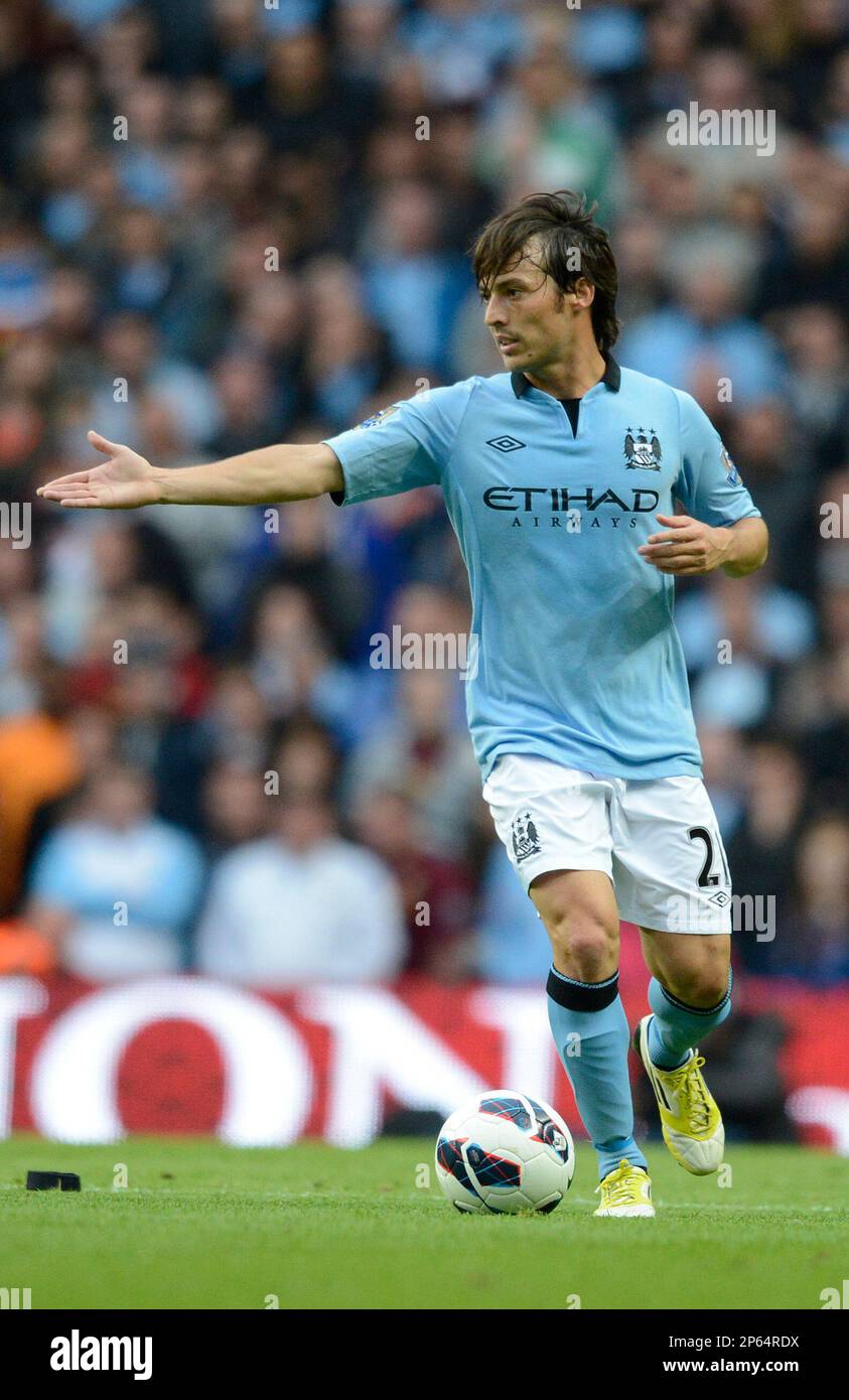 David Silva of Manchester City - Barclays Premier League - Manchester ...