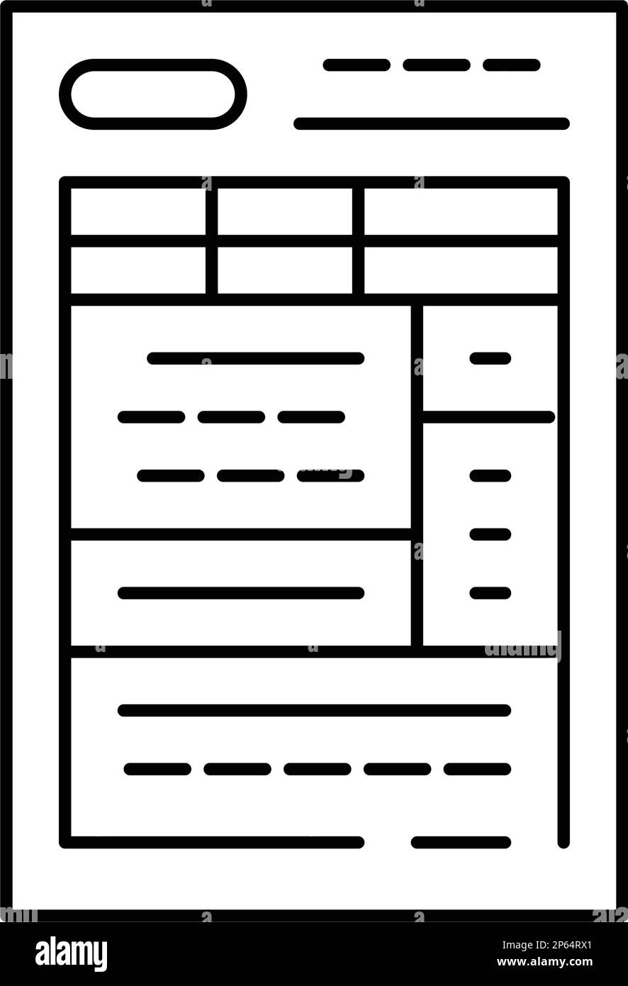 form paper document line icon vector illustration Stock Vector Image ...