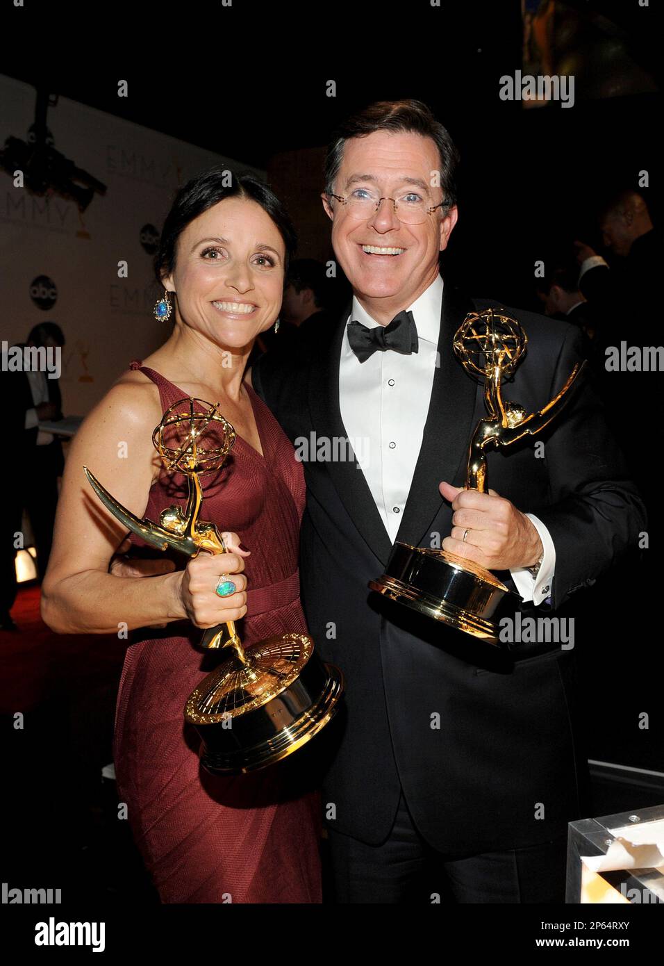 LOS ANGELES, CA - SEPTEMBER 23: Julia Louis-Dreyfus (L) and Stephen ...