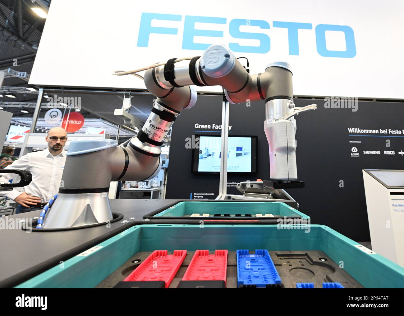 Stuttgart, Germany. 07th Mar, 2023. At the stand of the automation company Festo in the halls of ...