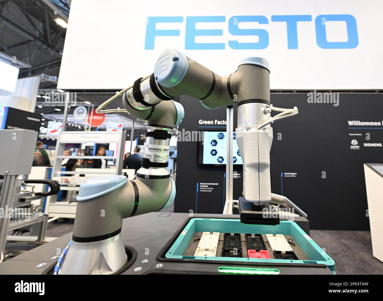 Stuttgart, Germany. 07th Mar, 2023. At the stand of the automation company Festo in the halls of ...