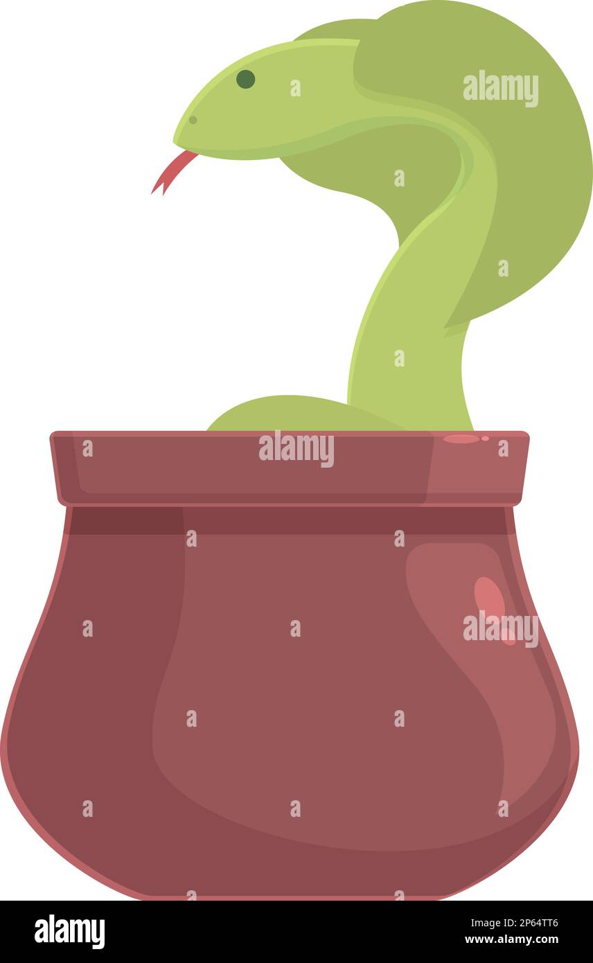 Snake basket icon cartoon vector. Indian flute. Care asian Stock Vector ...