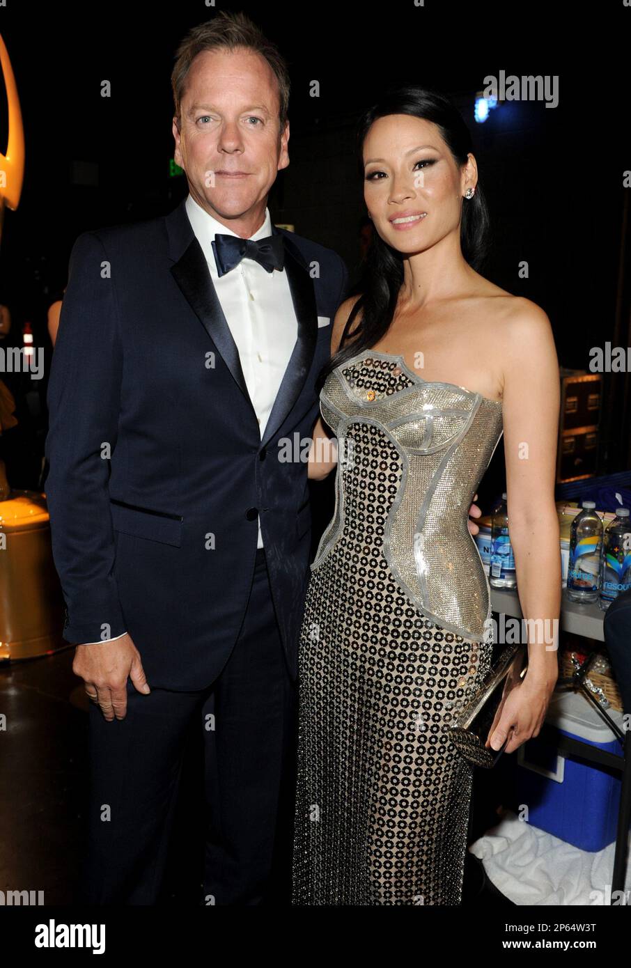 LOS ANGELES, CA - SEPTEMBER 23: Kiefer Sutherland (L) and Lucy Liu ...