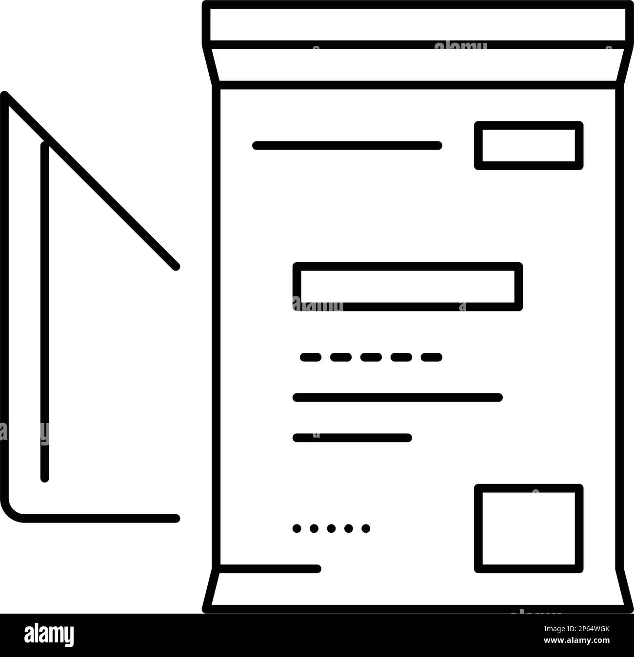 triangular bandage first aid line icon vector illustration Stock Vector ...