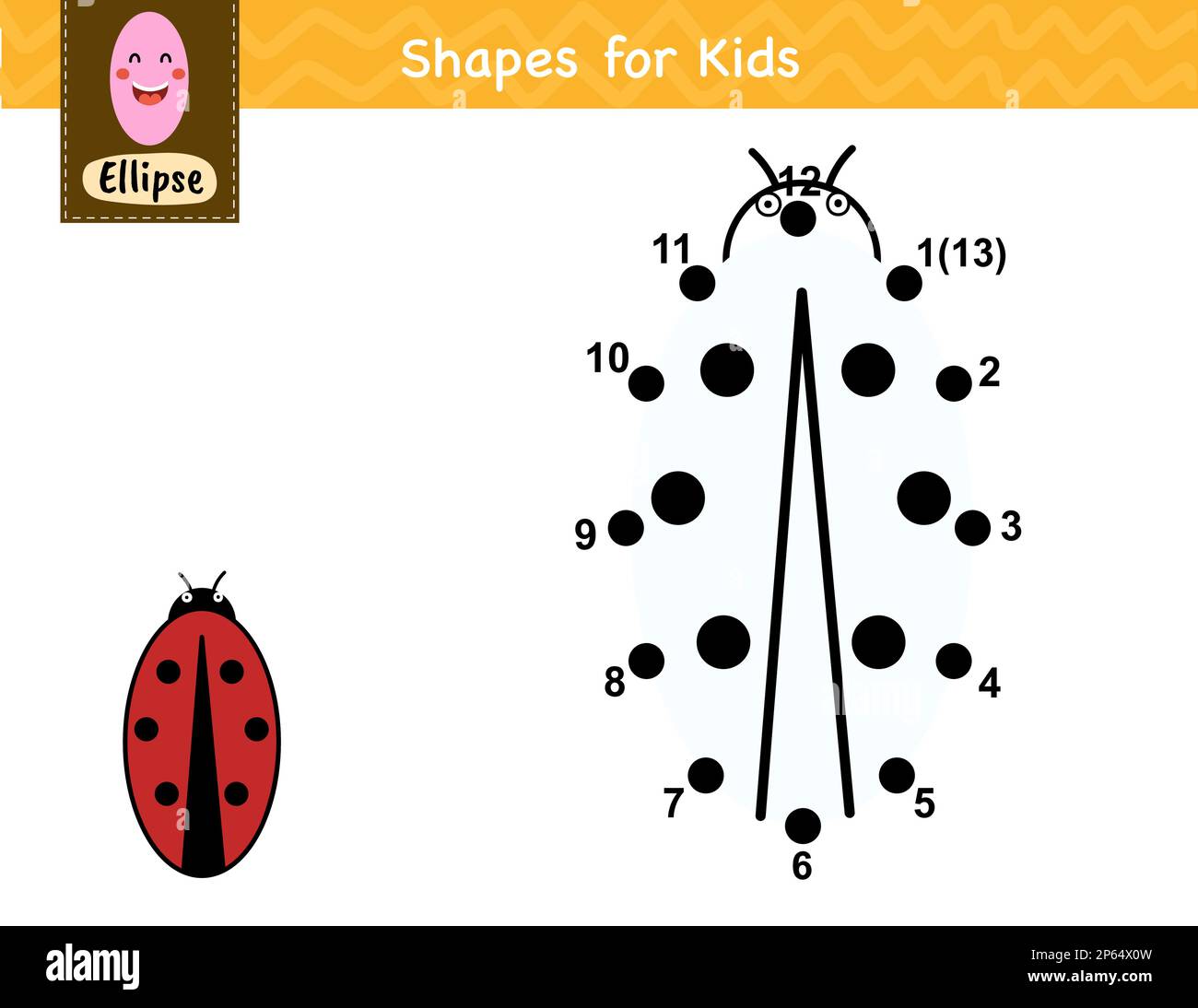 Connect the dots and draw a ladybug. Dot to dot number game for kids ...