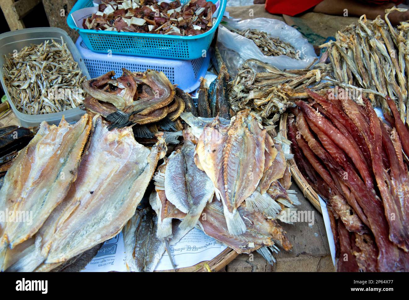 Myanmar, Bago, Market, Fish Stock Photo - Alamy