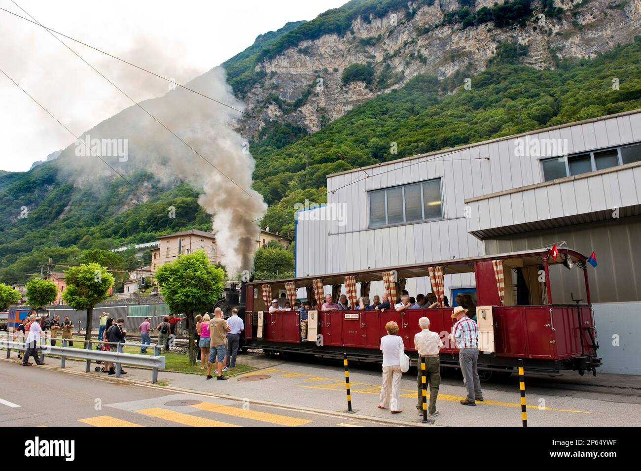 Switzerland, Canton Ticino, Monte Generoso Railway, steam train Stock ...