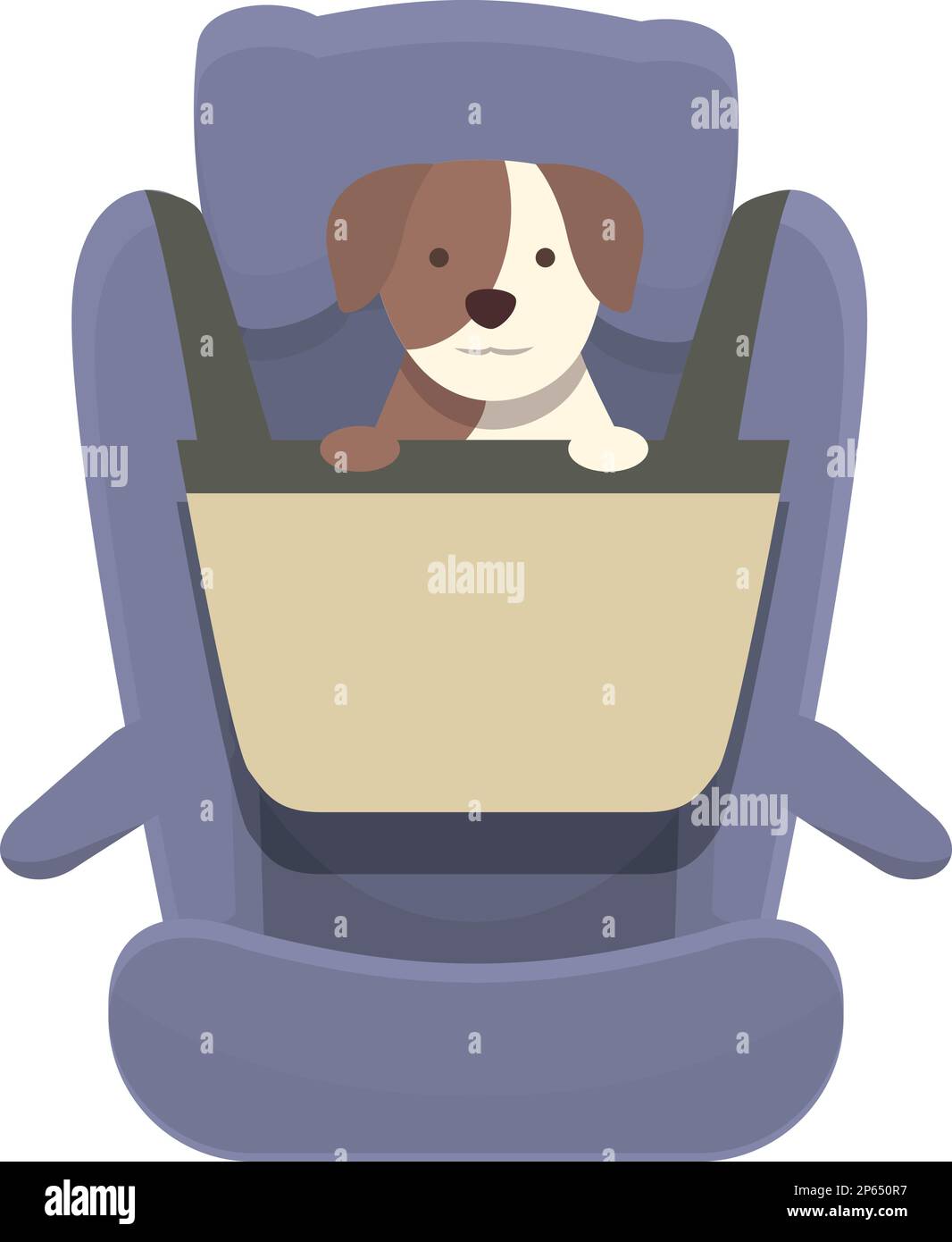 Travel dog icon cartoon vector. Car road seat. Animal puppy Stock ...