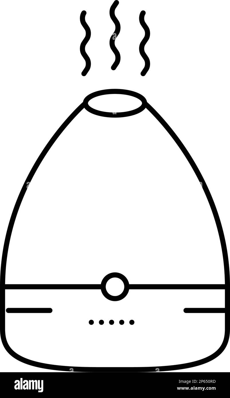 essential oil diffuser bedroom interior line icon vector illustration ...