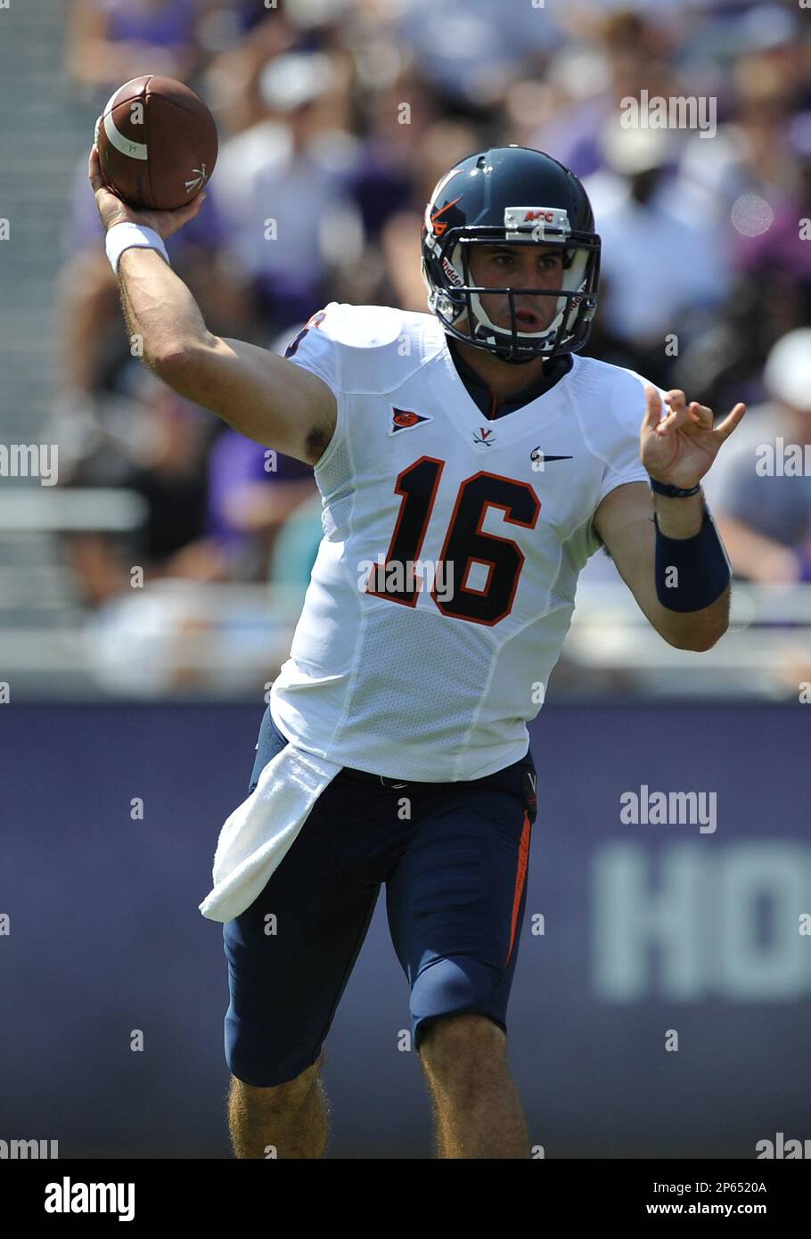 September 21, 2012: Virginia Cavaliers quarterback Michael Rocco (16 ...