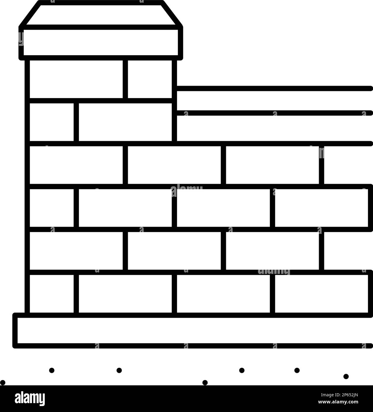 coping wall building house line icon vector illustration Stock Vector ...