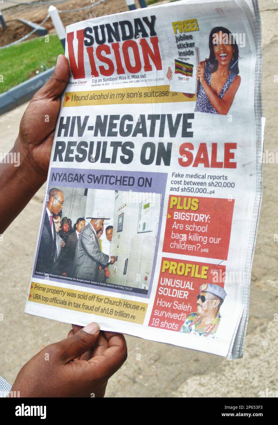The Sunday Vision Newspaper during travel in Kabale Uganda Africa ...